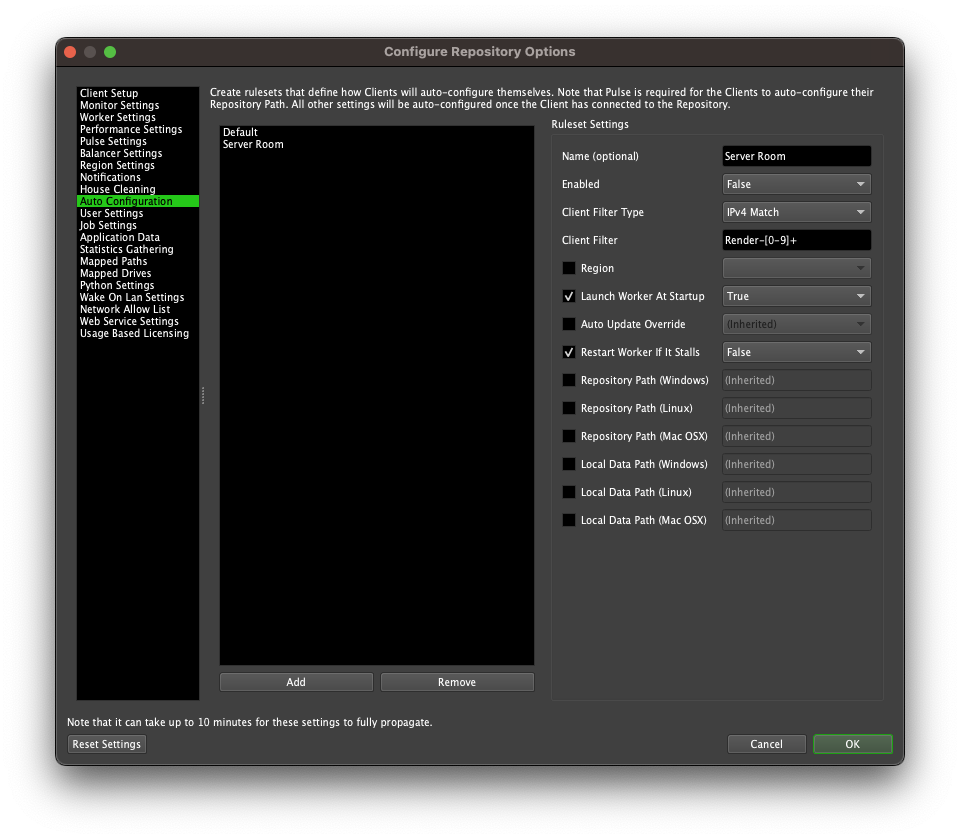 Auto Configuration — Deadline 10.4.2.2 documentation